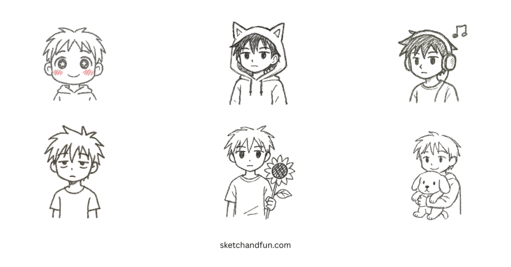 52+ Easy Cute Anime Boy Drawing Ideas - Sketch and Fun