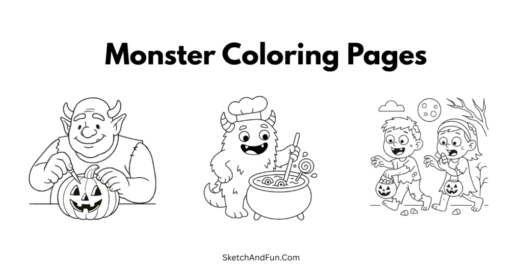 45+ Monster Coloring Pages