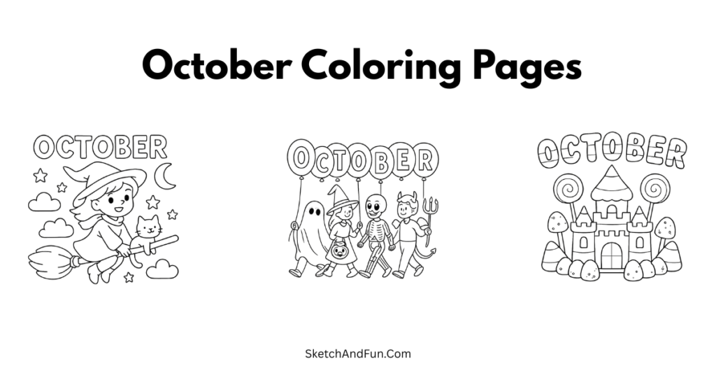 20+ October Coloring Pages