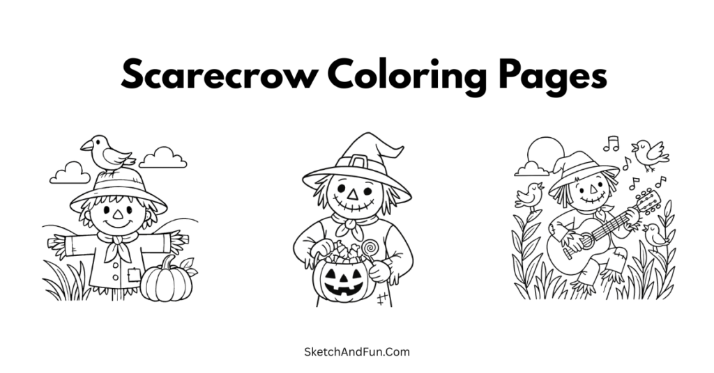 15+ Scarecrow Coloring Pages - Free PDF Printables