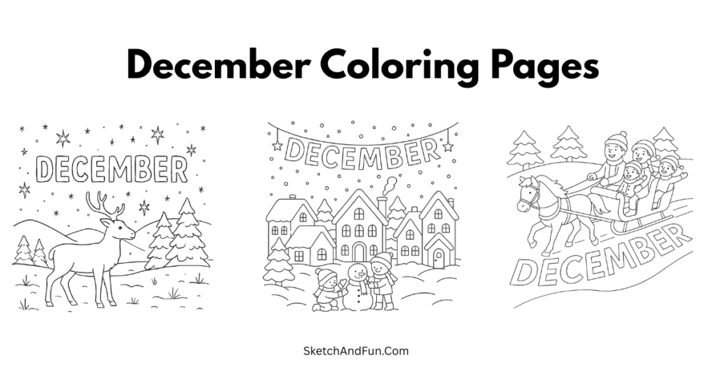 33+ December Coloring Pages (Free PDF Printables)