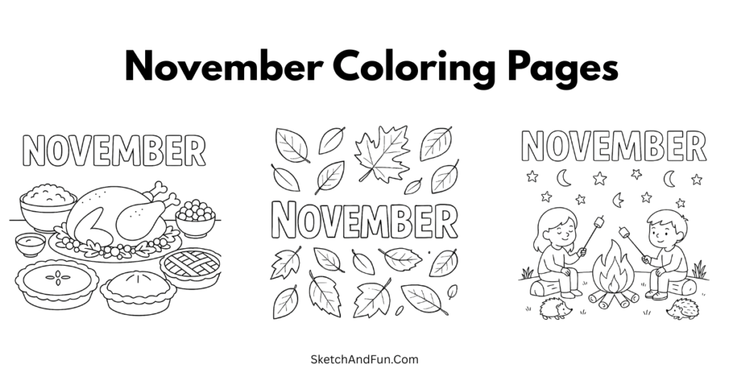 30+ November Coloring Pages (Free PDF Printables)