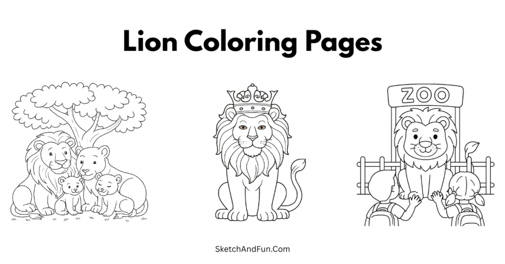 30+ Lion Coloring Pages (Free PDF Printables)