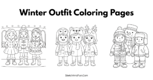 30+ Winter Outfit Coloring Pages