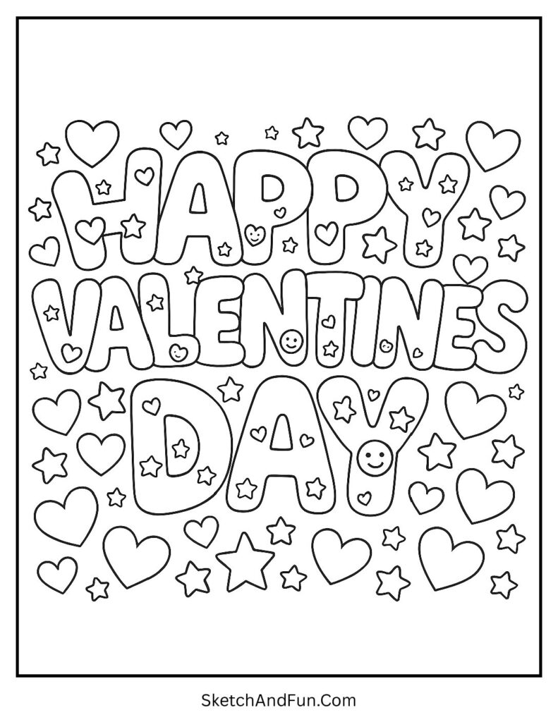 60+ Valentine’s Day Coloring Pages