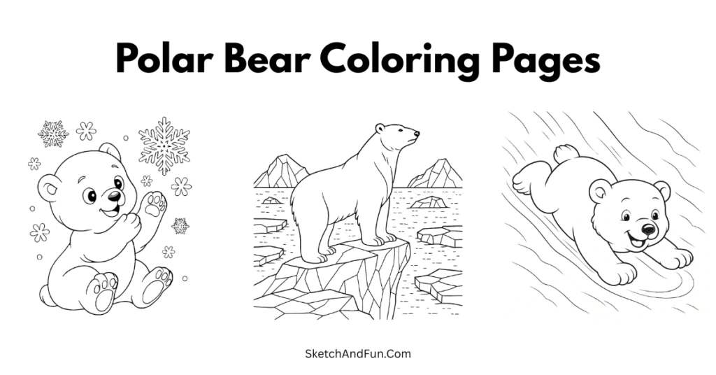 30+ Polar Bear Coloring Pages (Free PDF Printables)