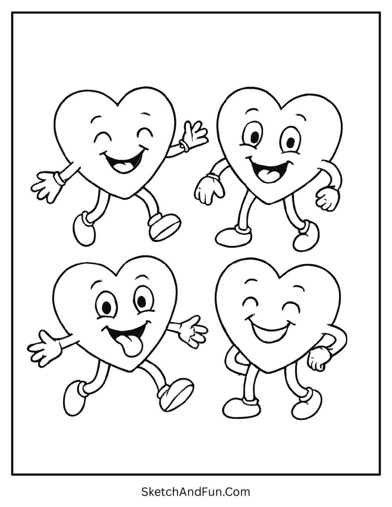 60+ Valentine’s Day Coloring Pages