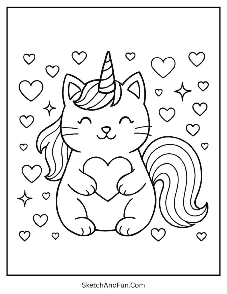 60+ Valentine’s Day Coloring Pages