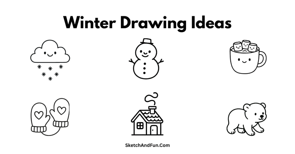 50+ Winter Drawing Ideas You Will Absolutely Love