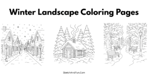 23+ Winter Landscape Coloring Pages