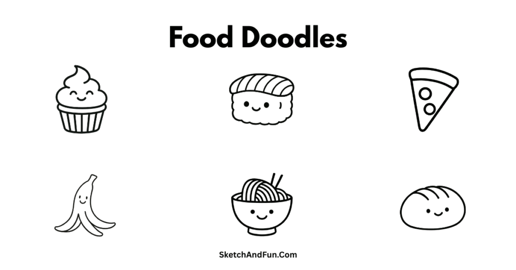 25+ Food Doodles and Drawing Ideas