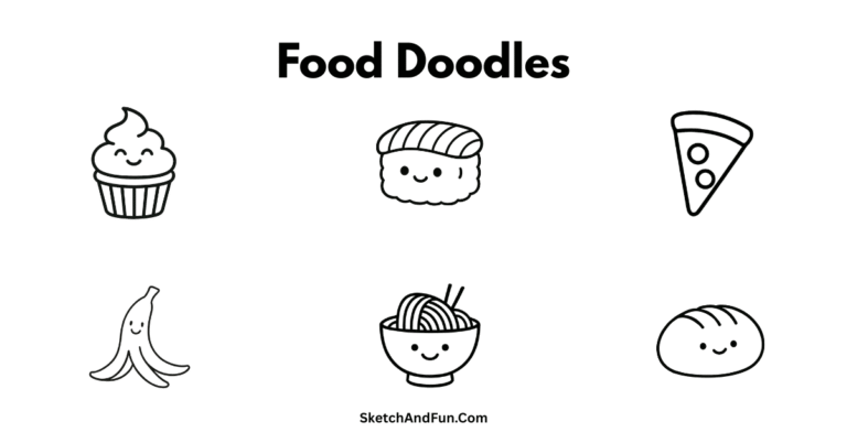 25+ Food Doodles and Drawing Ideas