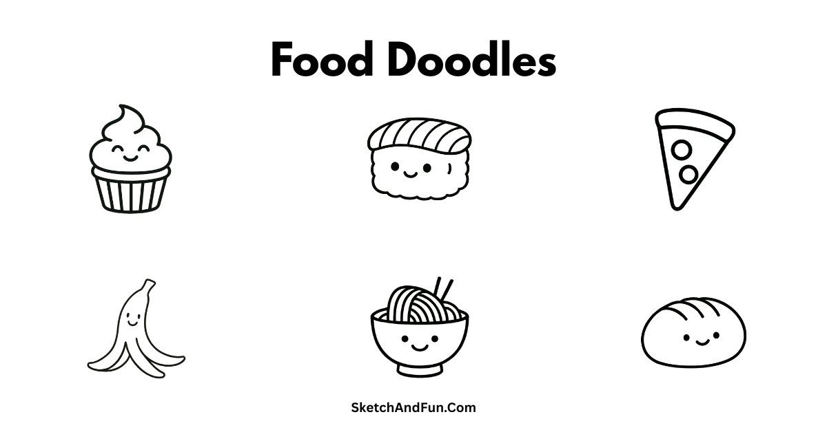 25+ Food Doodles and Drawing Ideas