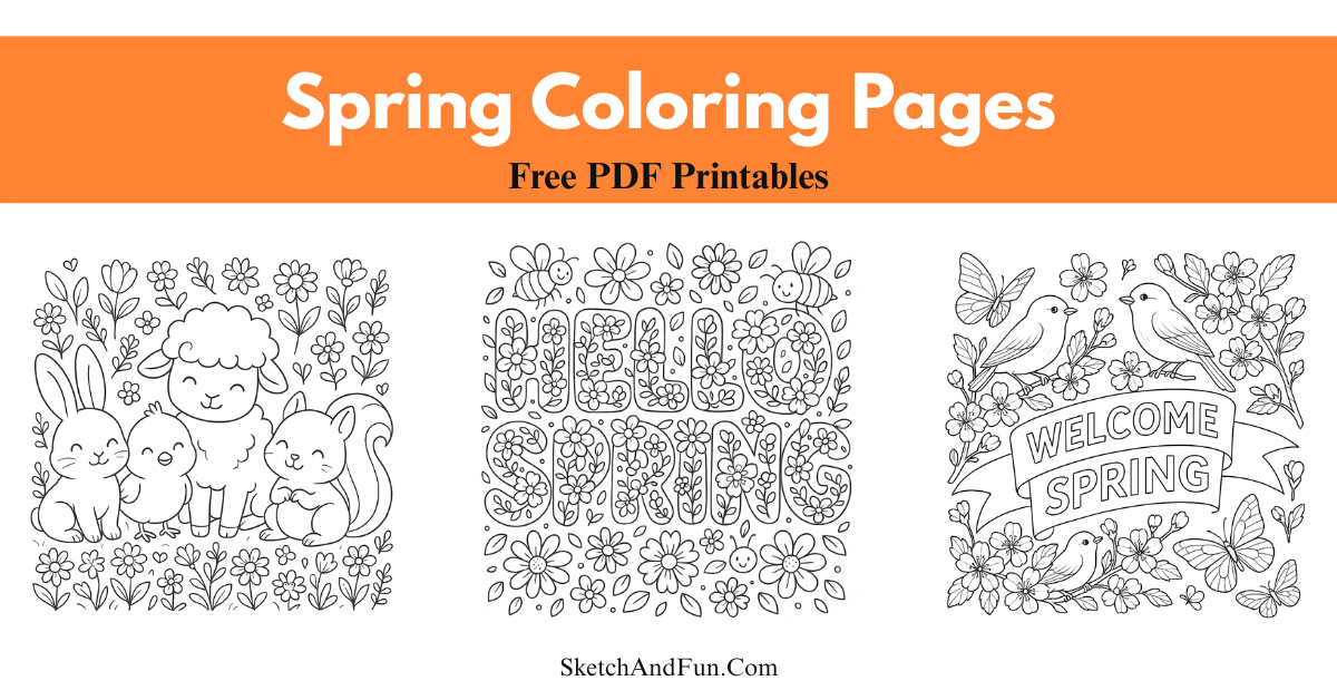 50+ Spring Coloring Pages (Free PDF Printables)