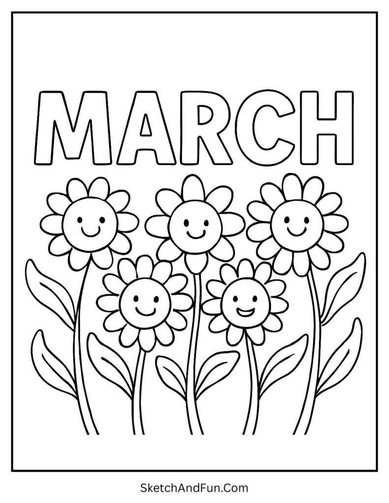 40+ March Coloring Pages (Free to Download & Print)