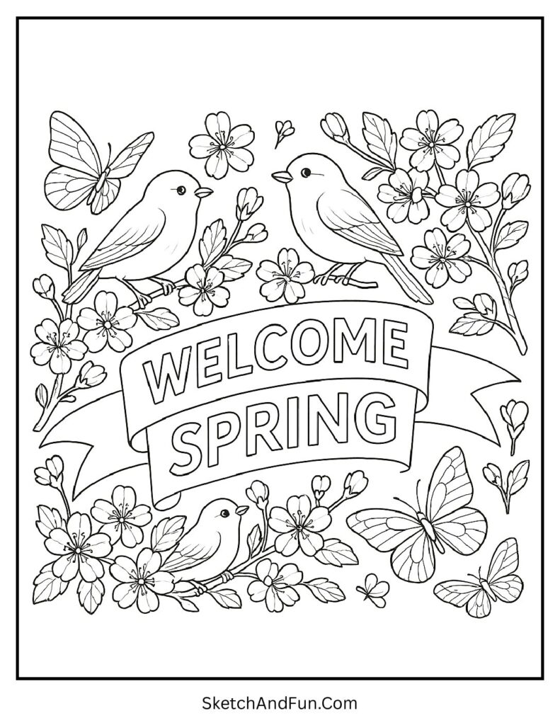 50+ Spring Coloring Pages