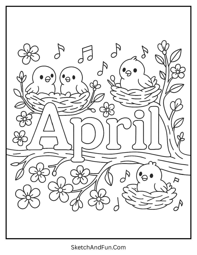50+ April Coloring Pages (Free to Download & Print)