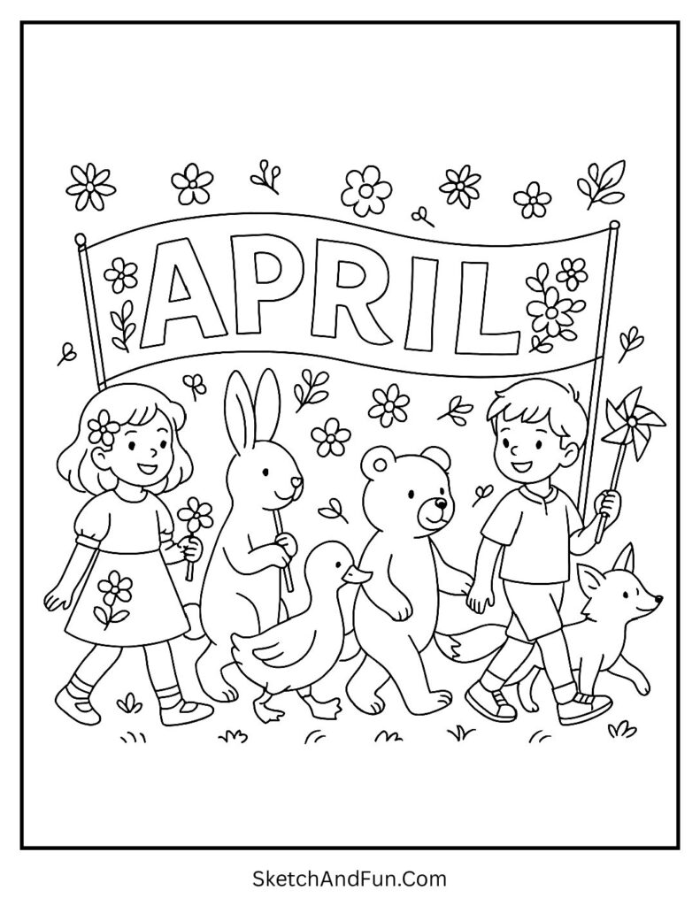 50+ April Coloring Pages (Free to Download & Print)