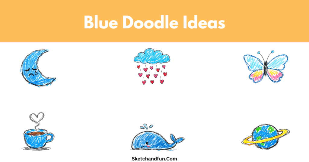 15+ Cute Blue Doodles You’ll Want to Try Today