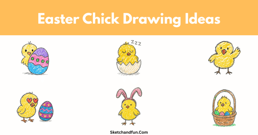 20+ Cute Easter Chick Drawing Ideas Kids Will Love