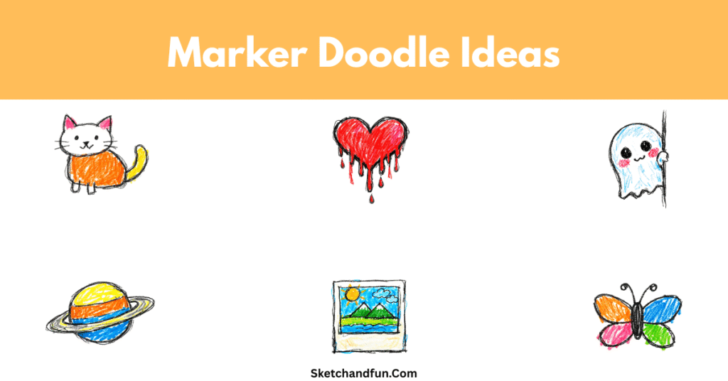 20+ Cute Marker Doodles and Drawing Ideas - Sketch and Fun