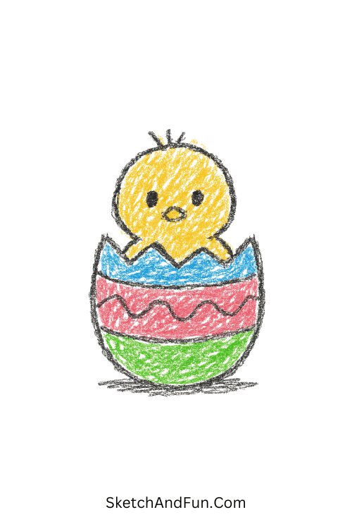 20+ Cute Easter Chick Drawing Ideas Kids Will Love