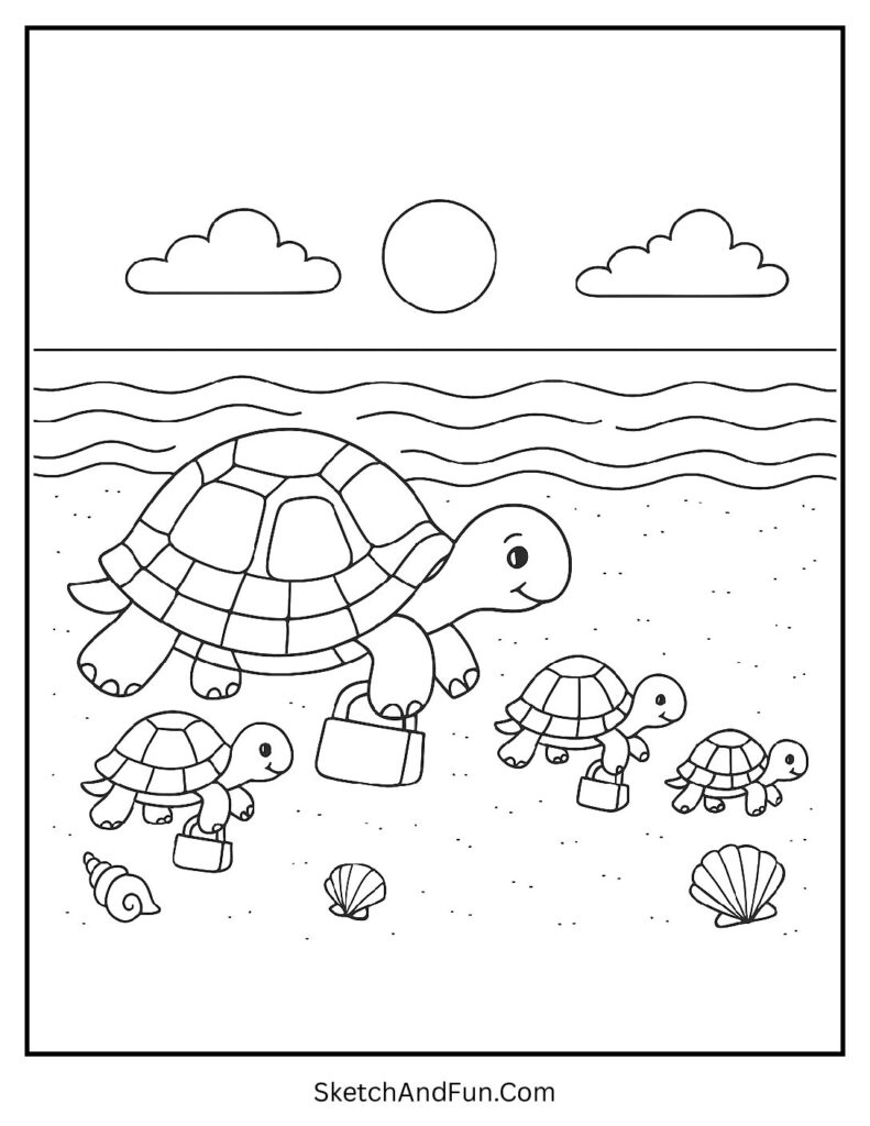 30+ Beach Coloring Pages - Free PDF Printables