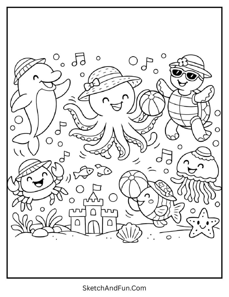 35+ Summer Coloring Pages - Sketch and Fun
