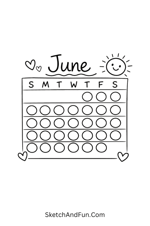 30+ Cute June Drawings and Doodle Ideas - Sketch and Fun